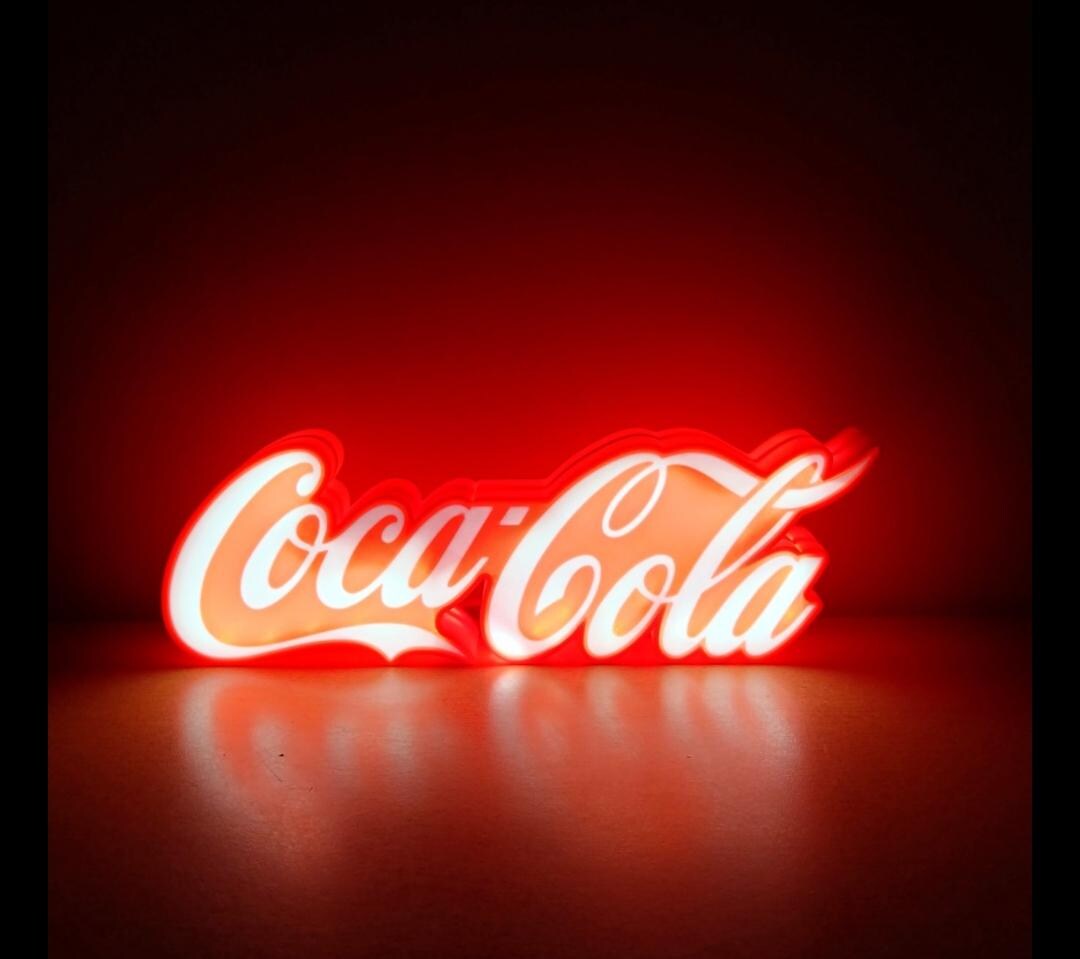 Coca Cola 3D LIGHT SIGN, Funny Gadgets, Cocacola Lamp, Retro, Vintage ...