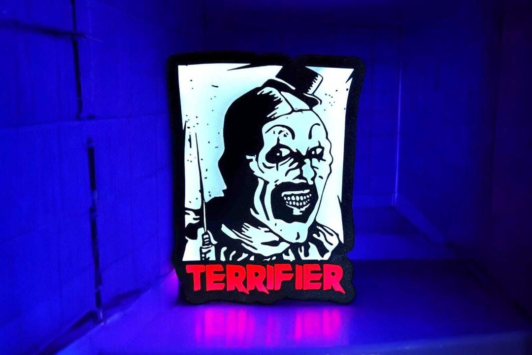 3D LIGHT SIGN Terrifier the Clown Art Led, Funny Gadgets, Lamp, Game ...