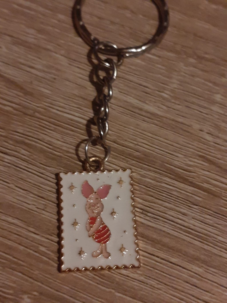 Handmade Winnie Pooh Piglet Tigger Eeyore Silver Tone Keying Key Chain ...