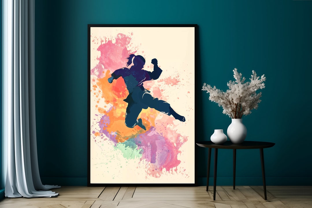 Jiu Jitsu Poster Art Print Judo Poster BJJ Gi Jiu Jitsu Gift Martial ...