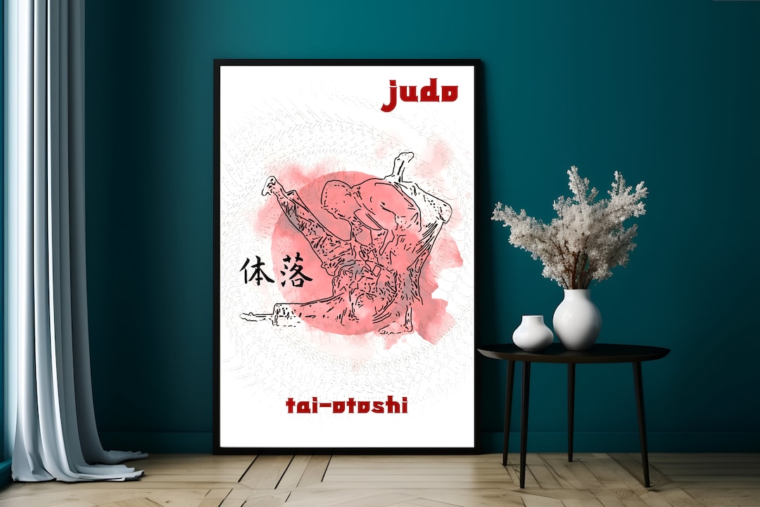 Judo Throw Poster Art Print Judo Poster Judo Gift Idea Martial Arts ...
