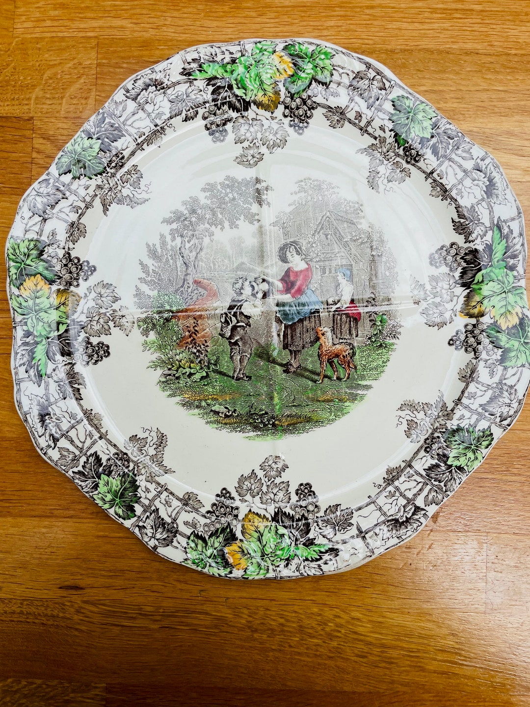 Stunning 1930s Copeland Spode Byron Series 2 Sandwich Plate Octagonal ...