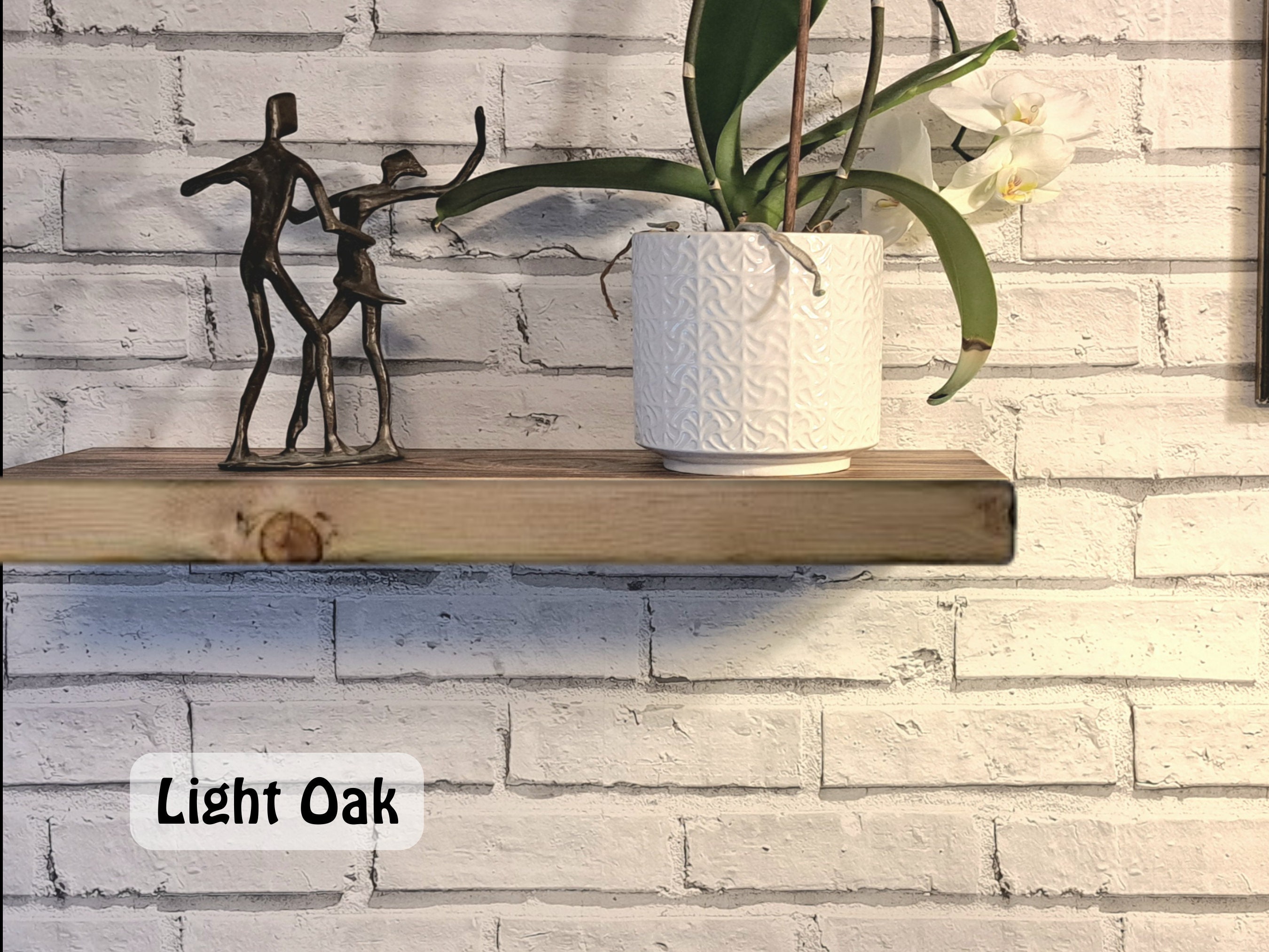 Rustic Floating Shelf Rustic Wood Floating Shelves Oak Kitchen Wall ...