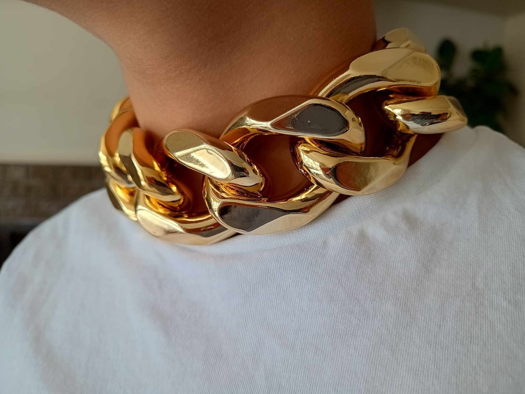 Extra Large Acrylic Chain Choker Necklace, Massive Chain Statement ...