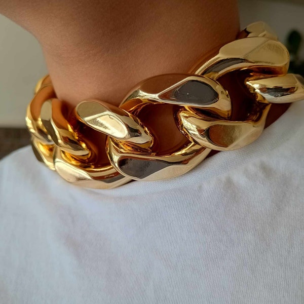 Big Chain Necklace - Etsy