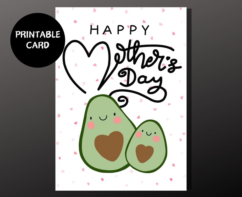 Mother's Day Printable Card 5x7" Digital PDF Download to Print at Home ...