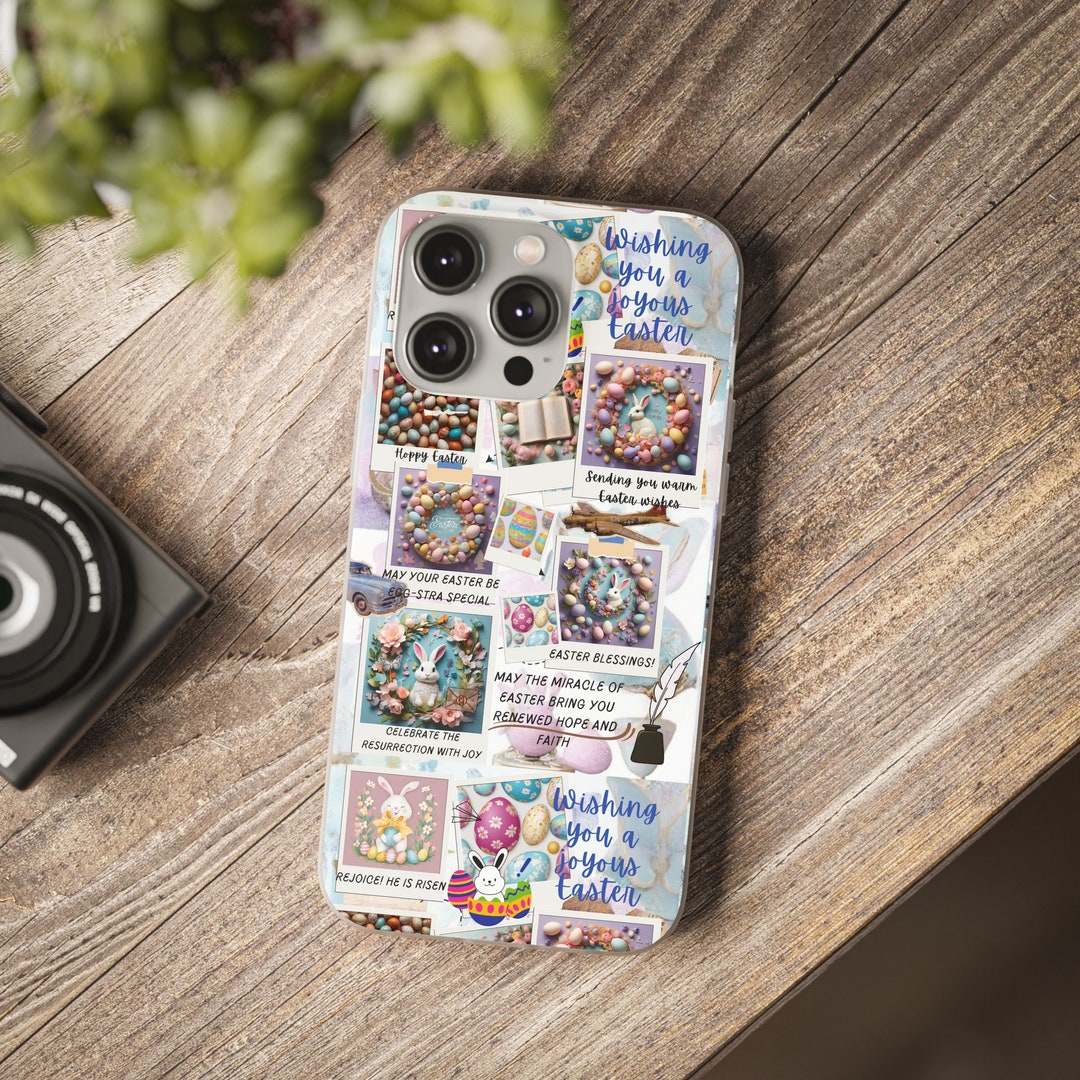 Easter Bunny Phone Case Spring Eggs Pastel Phone Case for iPhone 14/13 ...