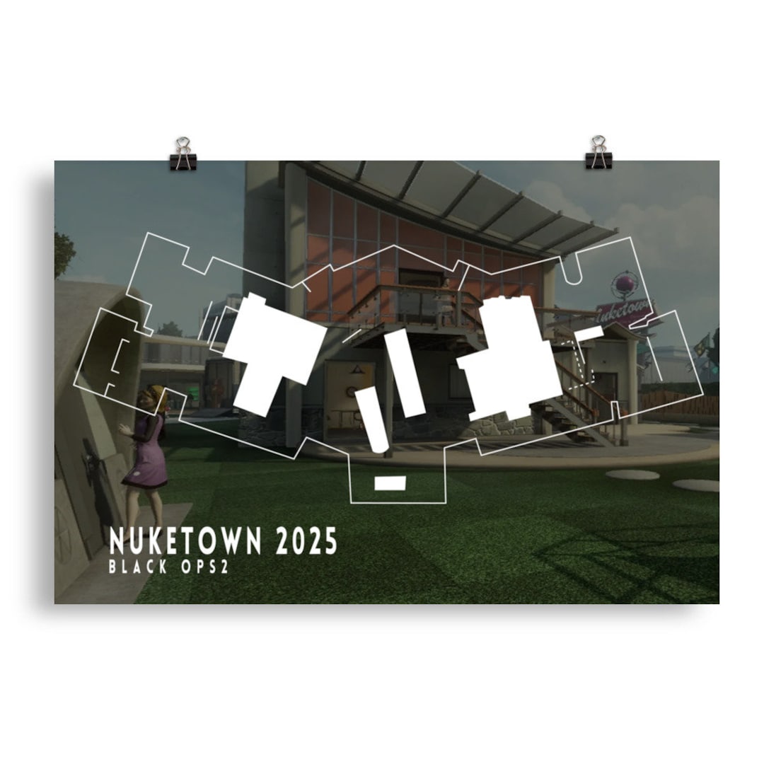 Nuketown 2025 Black Ops Cold War Mini Map Matte Poster - Etsy