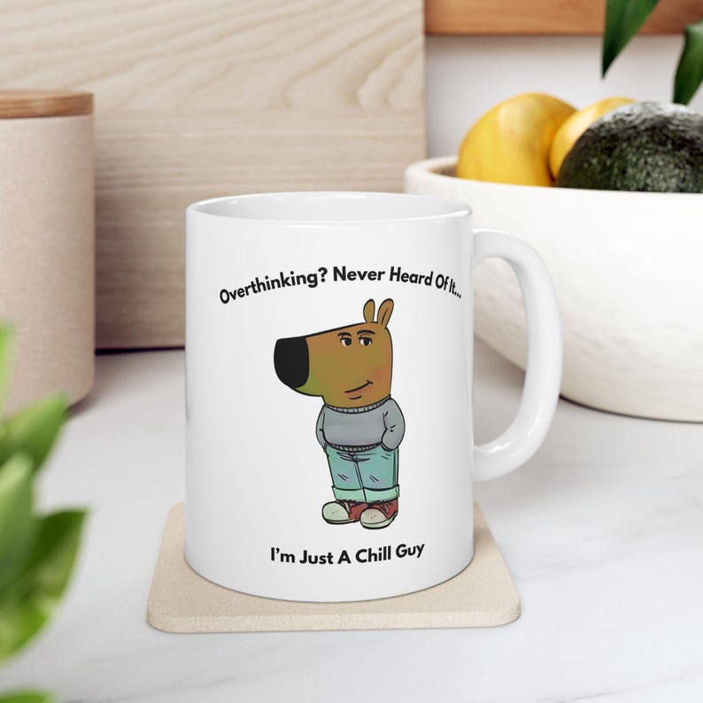 Funny Dog Cartoon Coffee Mug, Meme Style Gift - Etsy