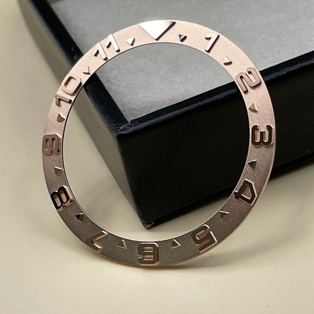 Sloping Steel Bezel Insert 38mm Matte Silver Outer Ring for 40M Case ...