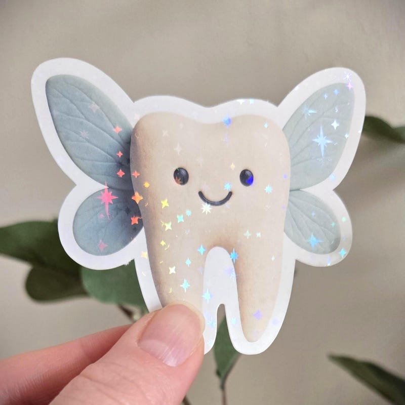 Glitter Teeth Stickers - Etsy