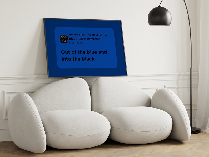 My My, Hey Hey Poster, Lyrics, Neil Young, Coachella 2024 Vibe, Blue ...