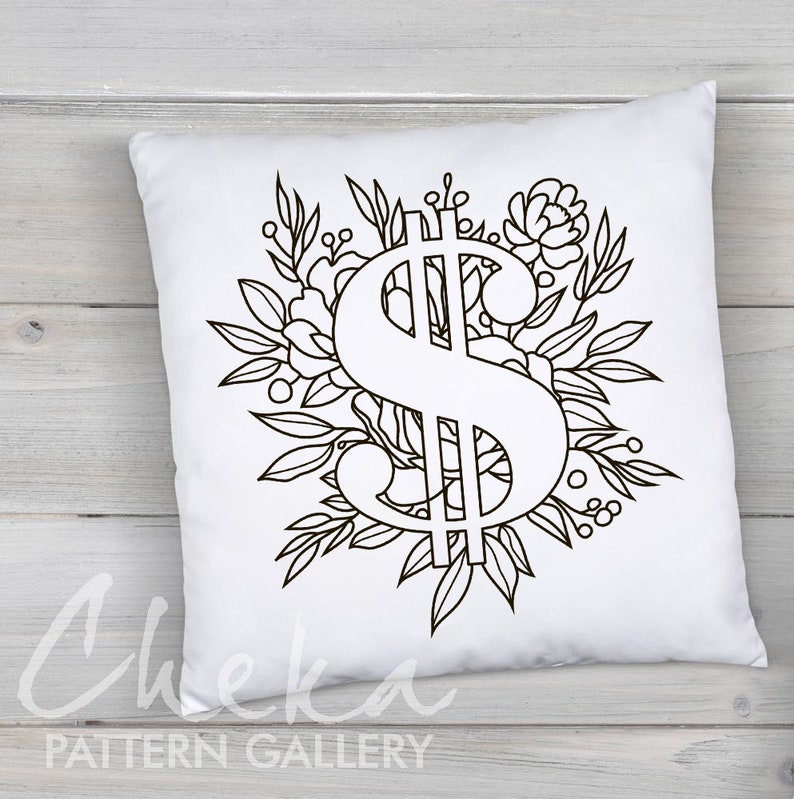 Dollar Symbol, Hand Embroidery Pattern in the Form of a Dollar,letter ...