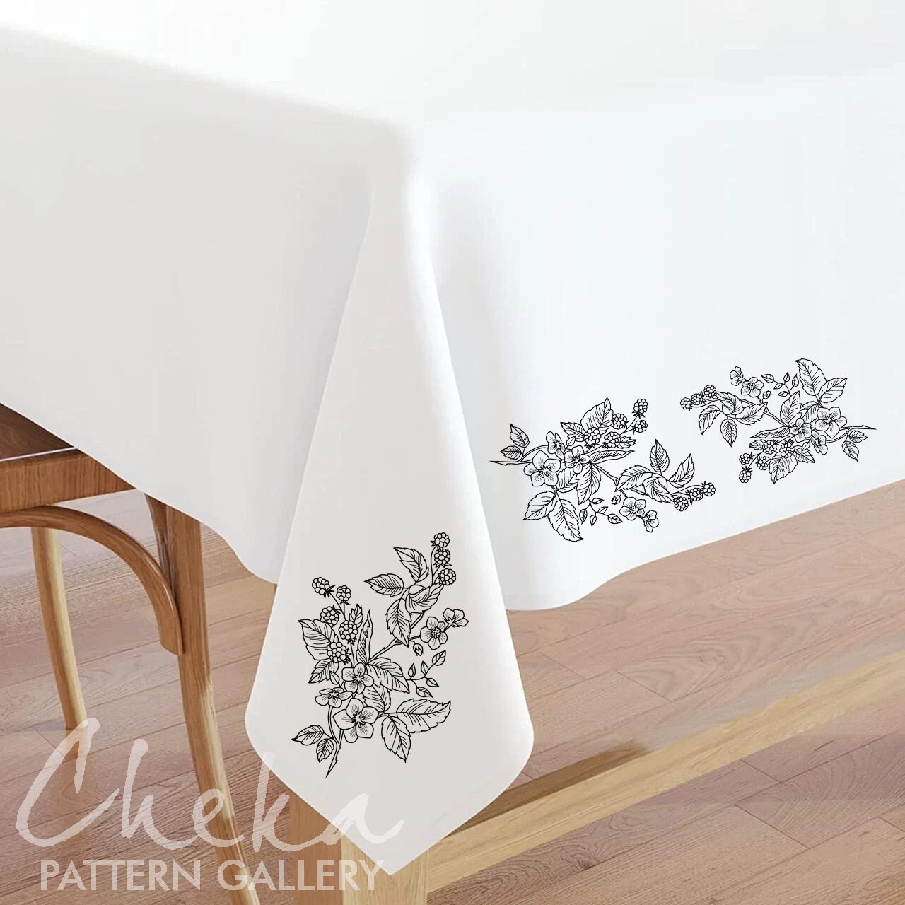 Blackberry Pattern for Hand Embroidery Pdf, Branch of Forest Blackberry ...