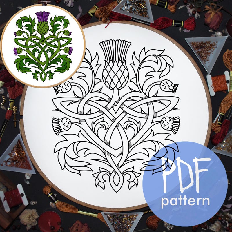 Celtic Hand Embroidery Pattern - Etsy