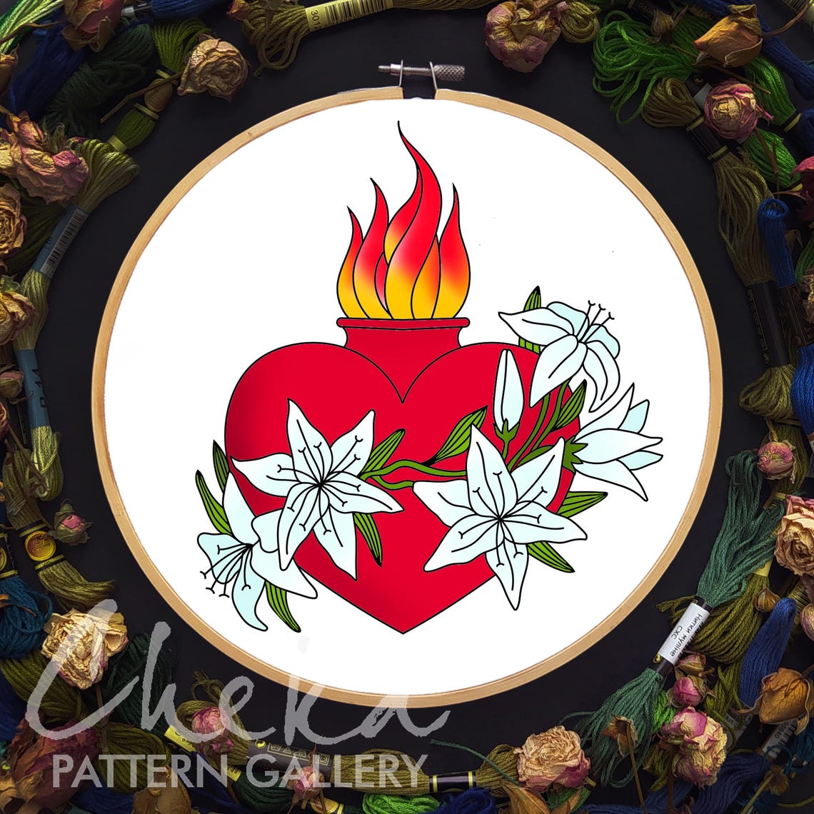Chaste Heart of Saint Joseph Pattern, Chaste Heart, Catholic Symbols ...