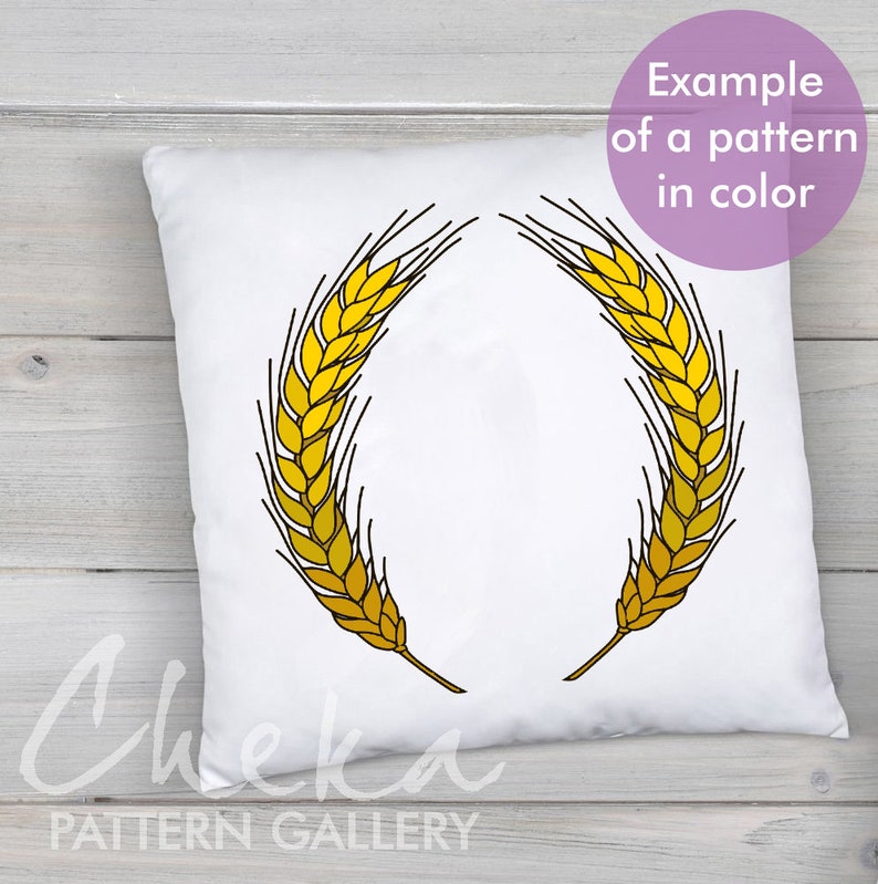 Wheat Pattern, PDF Hand Embroidery Pattern, Wheat Ears Embroidery ...