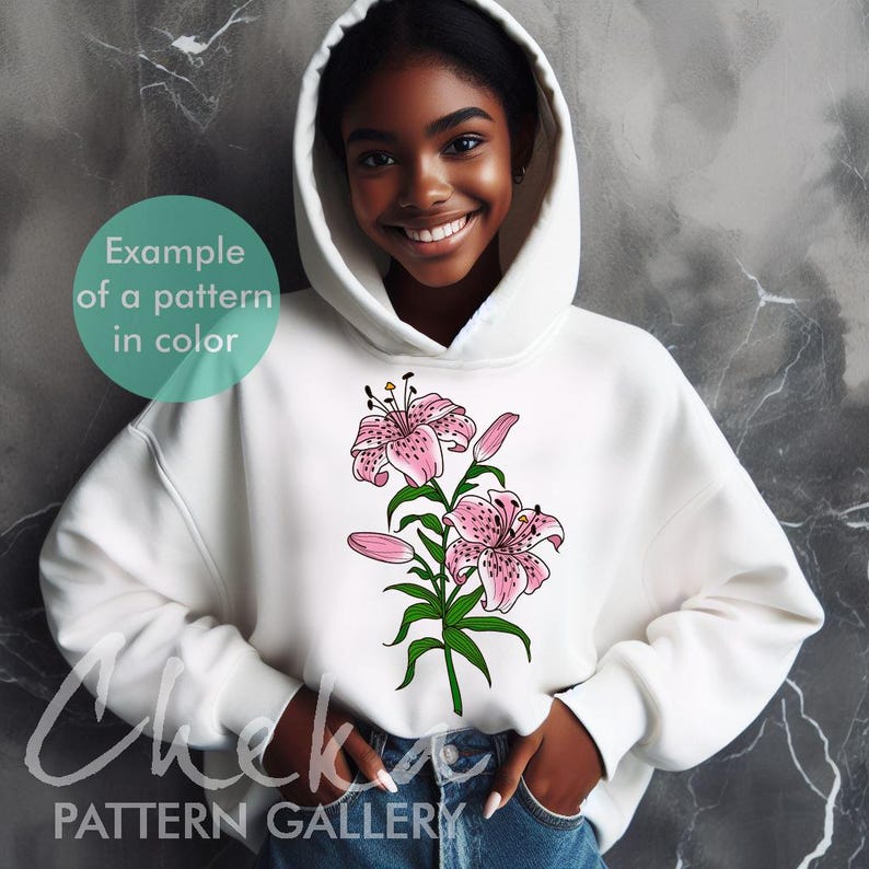 Tiger Lilies Hand Embroidery Pattern, Floral Botanical Design (PDF ...