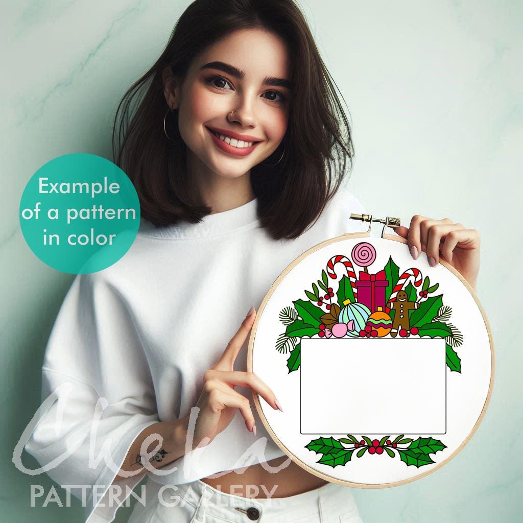 Floral Photo Frames Embroidery Bundle, Set of 8 Floral Hand Embroidery ...