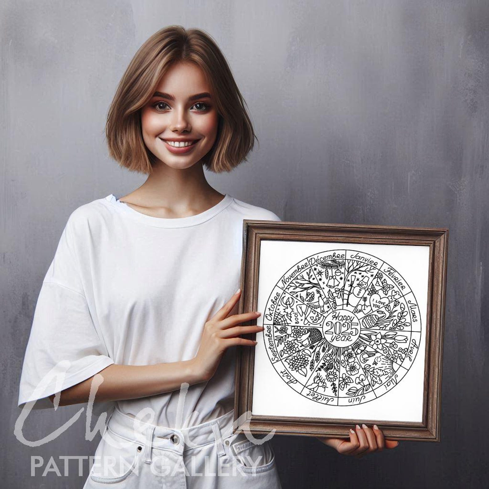 Wheel of the Year in French, Calendar to Embroider, Phenology Wheel ...