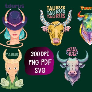 Taurus Sign Clipart, Astrology,printable Digital Download,it Can Be ...