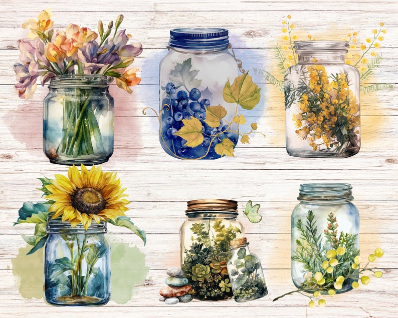 18 Watercolor Flowers Bundle,flower Clip Arts,printable Watercolor ...