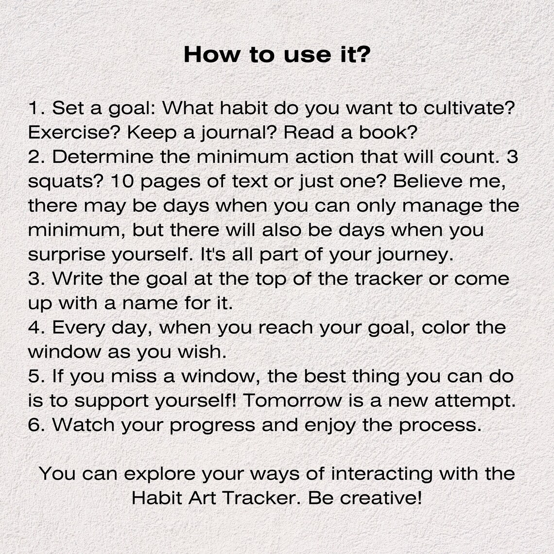 Habit Art Tracker Printable PDF: Boost Productivity & Reach Your Goals ...