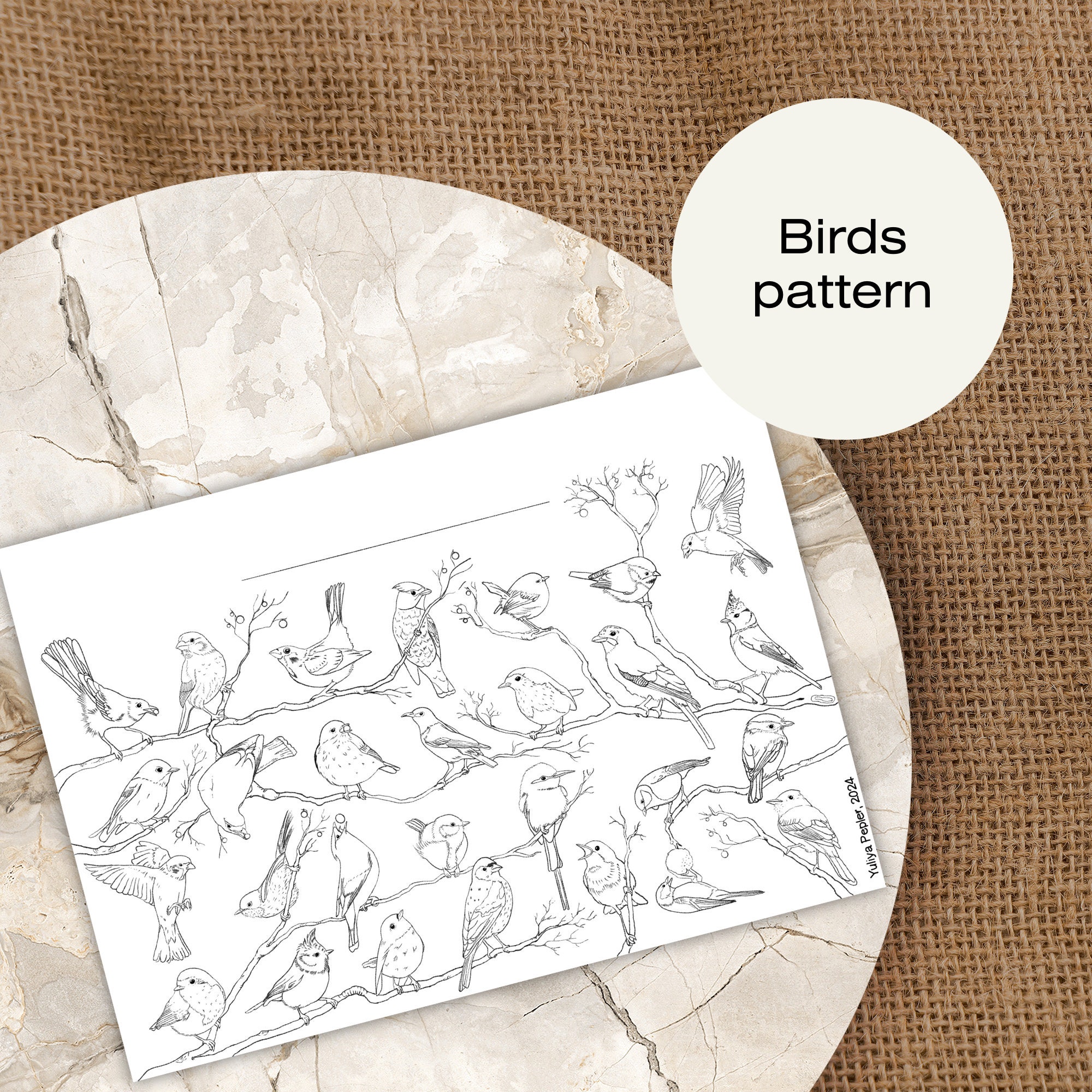 Birds - Habit Art Tracker Printable PDF - Color and Achieve Your Goals ...