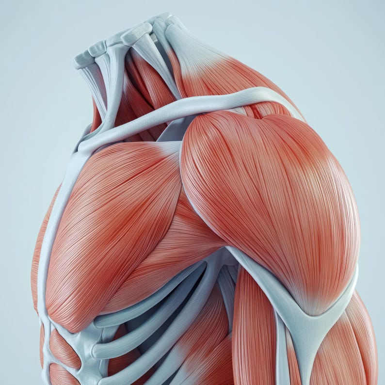 Anatomical Images of the Muscular System in the Human Body, Digital ...