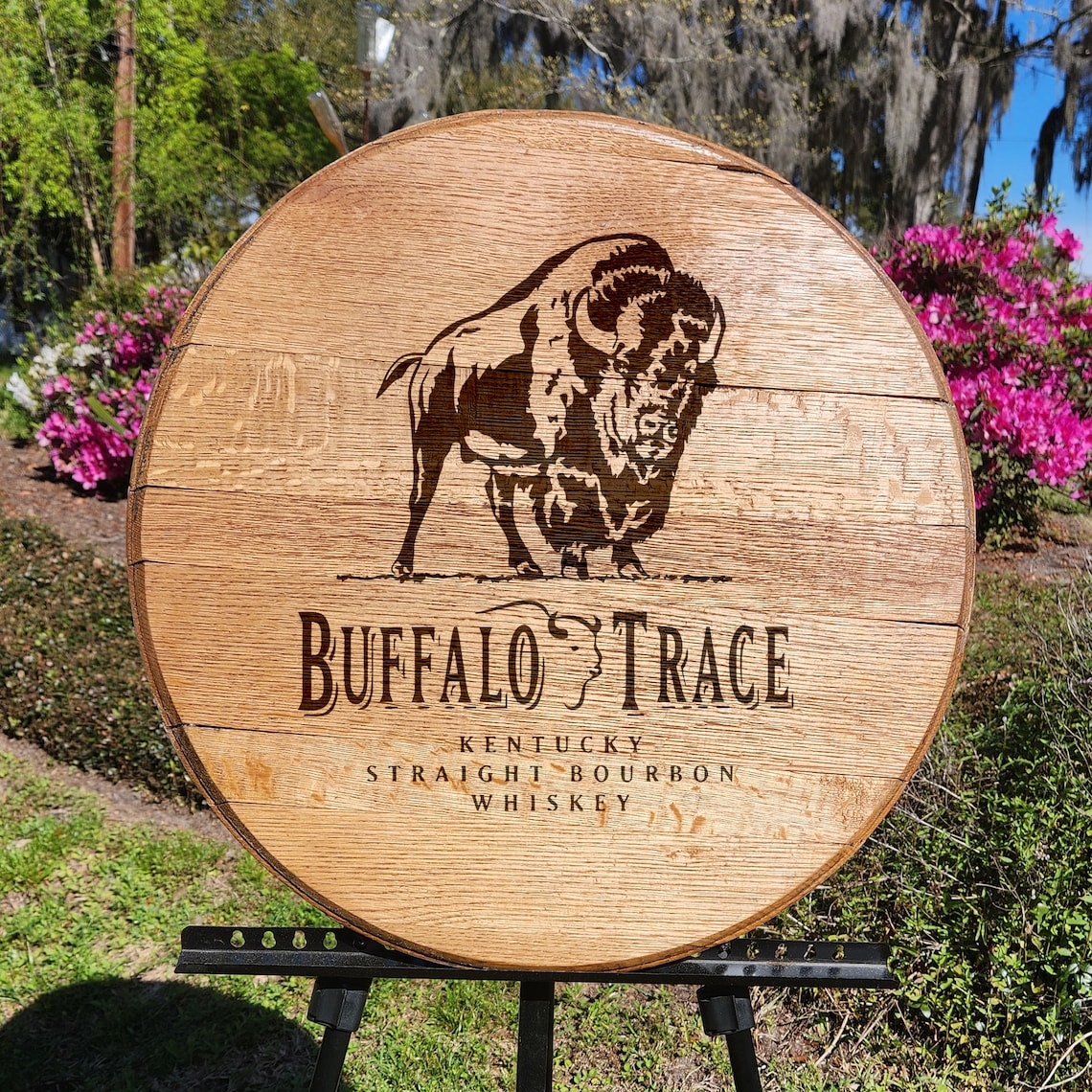 Buffalo Trace Whisky Engraved Bourbon Barrel Top - Etsy