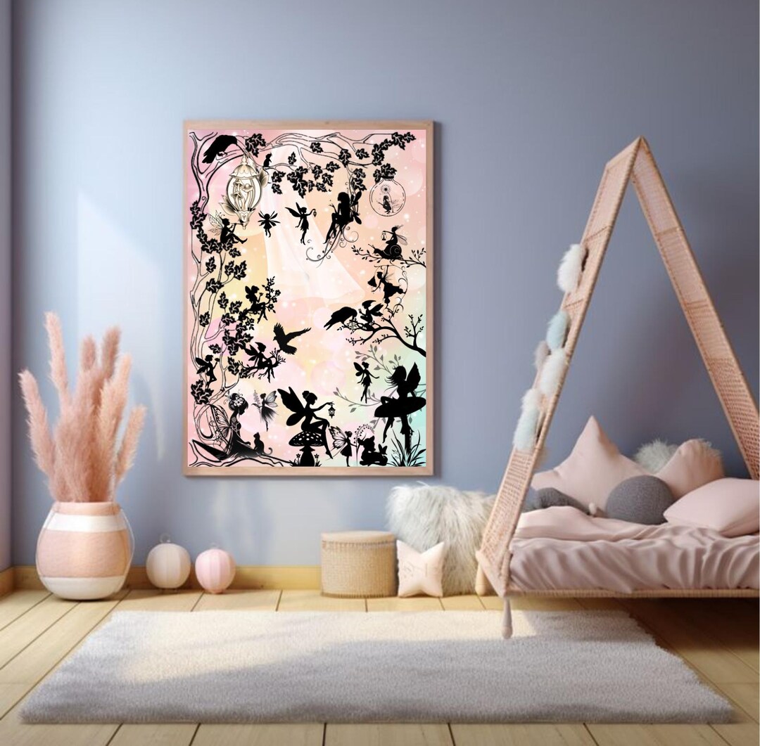 Pastel Fairy Poster, Fairies, Lanterns, Birds, Natural Magic, Fairy ...