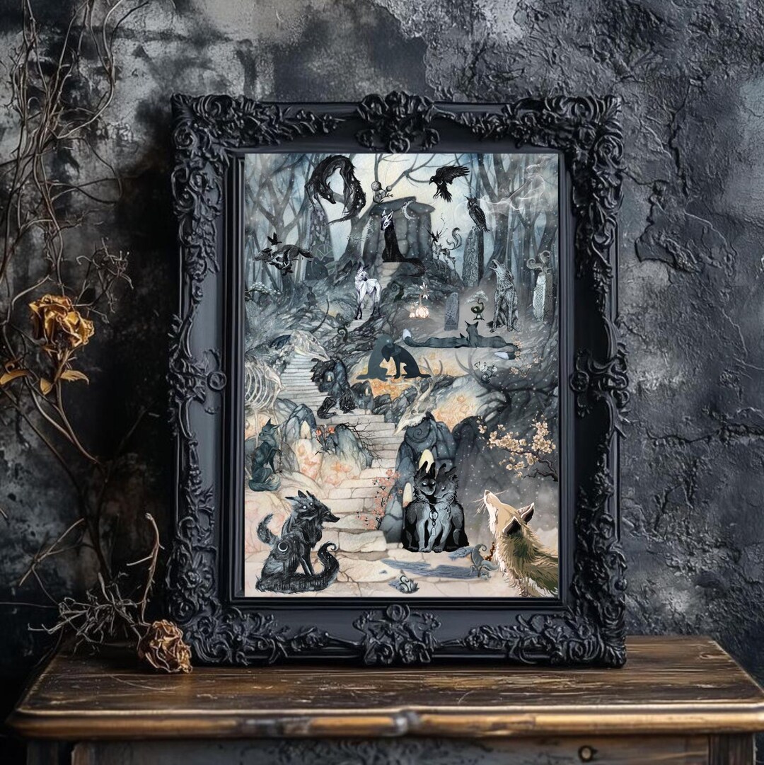 Coyote and the Underworld Myth Poster, Modoc Digital Art Print, Native ...