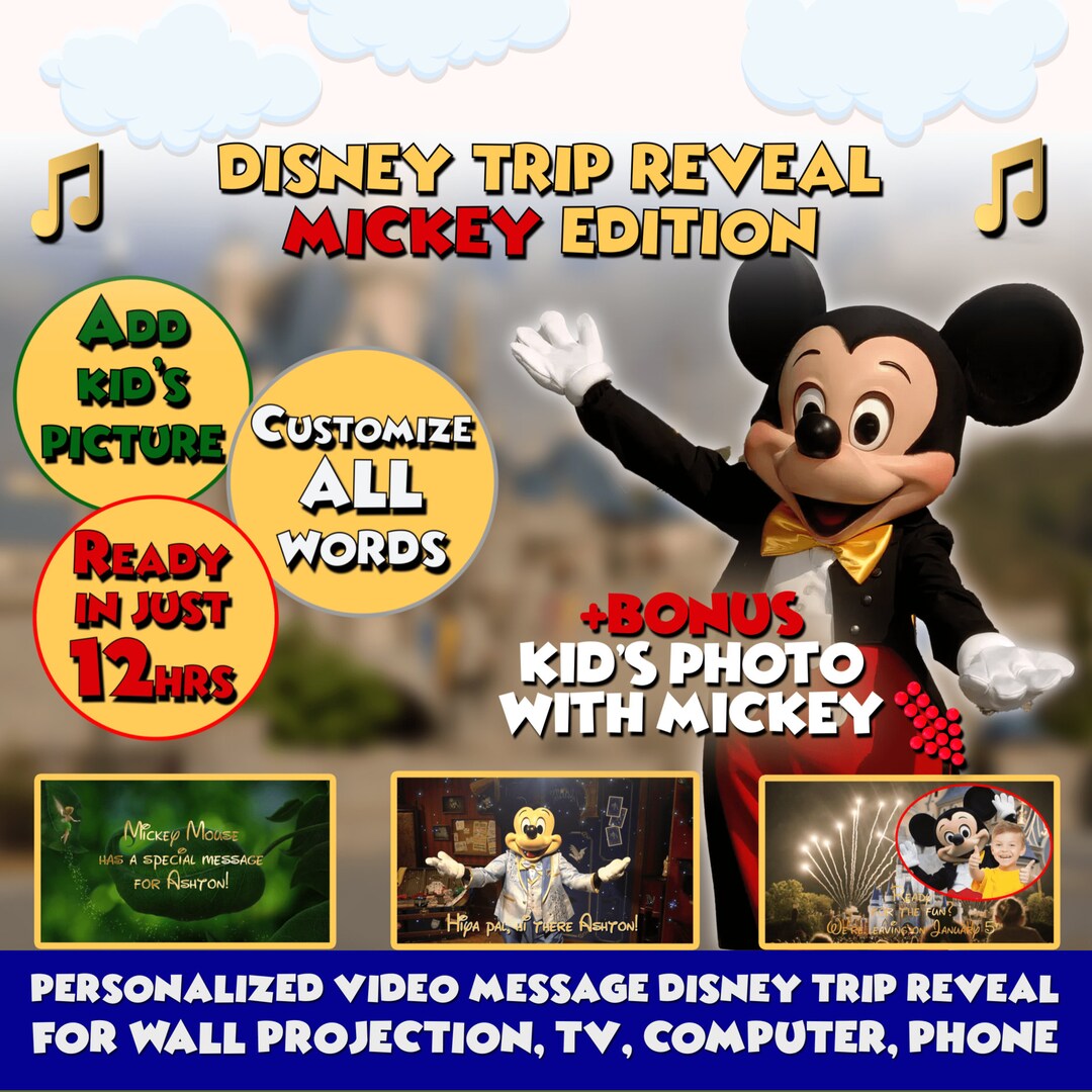 MICKEY EDITION Personalized Disneyparks Trip Reveal Video Mickey ...