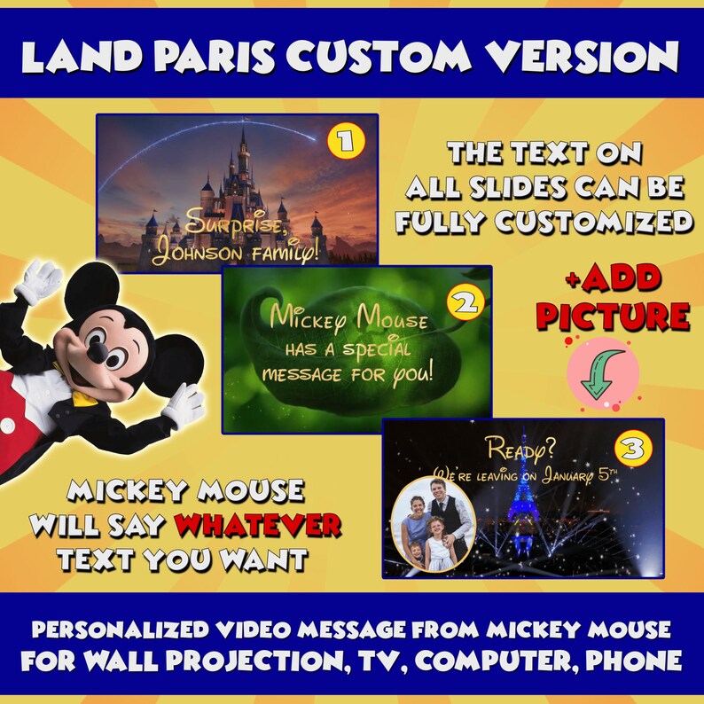 MICKEY EDITION Personalized Disneyparks Trip Reveal Video Mickey ...