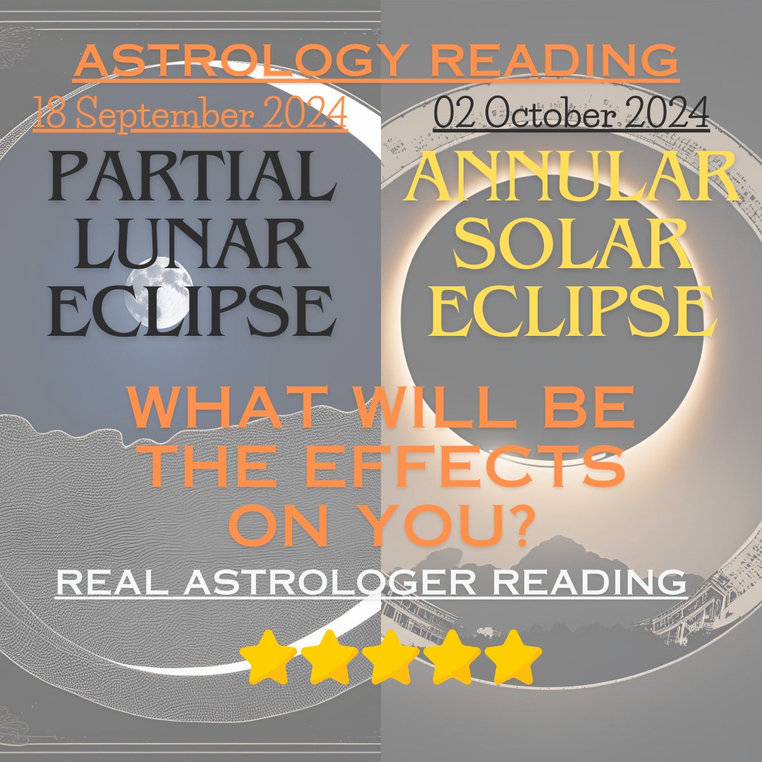 Eclipses Chart 2024, Chart Reading, Astrology Reading, Partial Lunar ...