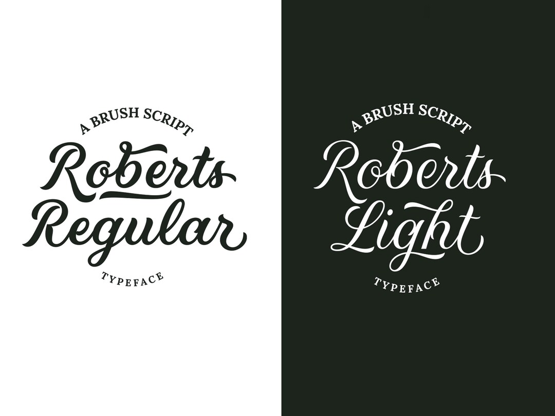 Robert's Script Font - Etsy