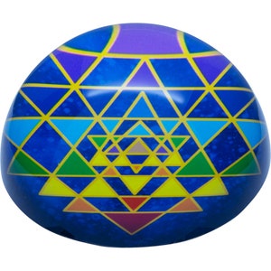 Sacred Geometry Glass Paper Weight- Sryantra - Etsy