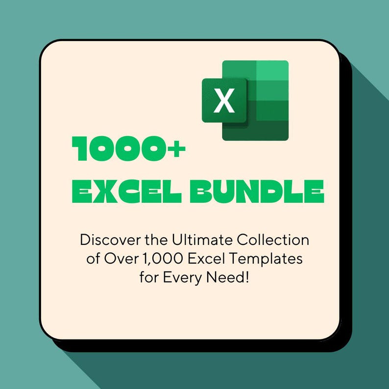 1000+ Excel Bundle - Etsy