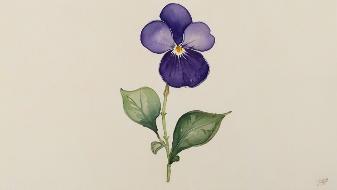 Violet Birth Flower Collection Digital Bundle of 10 Ai-created Floral ...