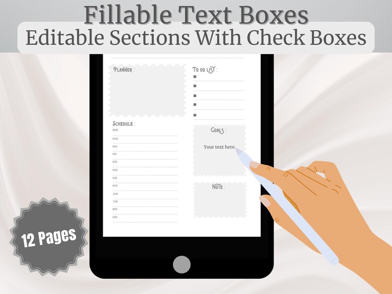 Editable Digital Daily, Weekly, Monthly, Yearly Planners and More ...