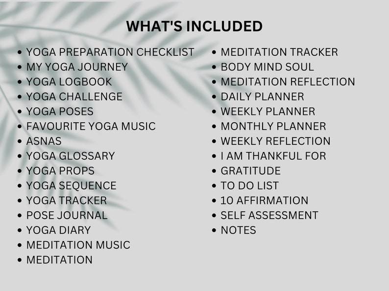 Yoga Journal | Printable | Digital Fitness Planner | Yoga Routine ...