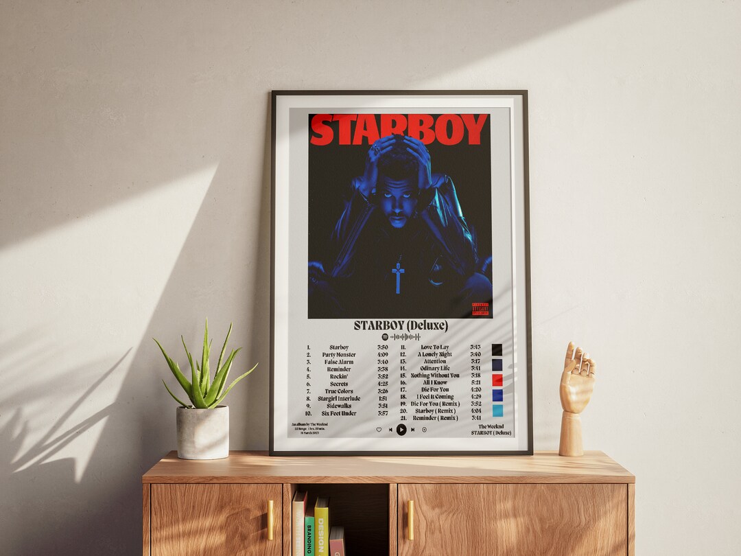 The Weeknd Starboy Album Cover Poster, Music Album Cover Art Print ...