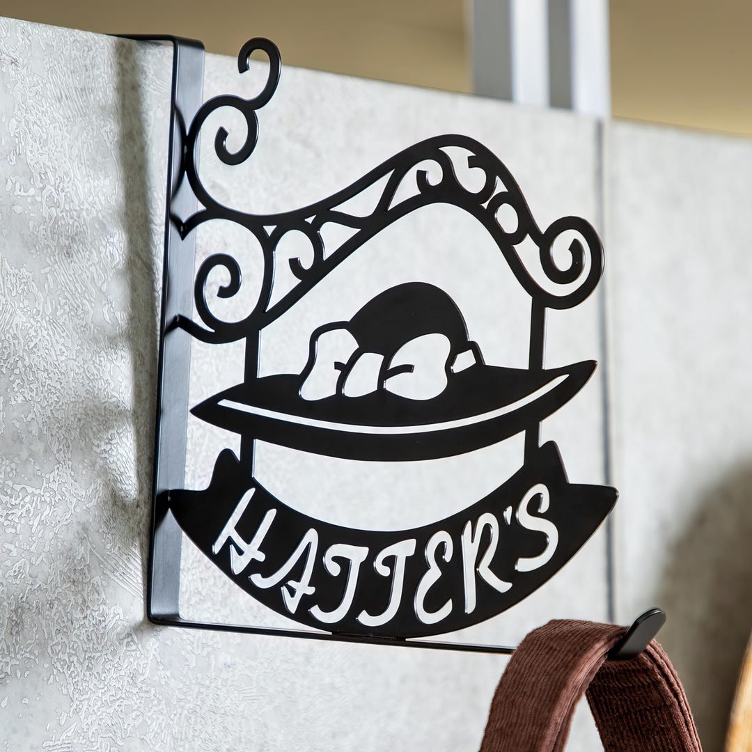 Howl’s Moving Castle Door Hook, Hatter’s Hat Shop Sign, Steel, Official ...