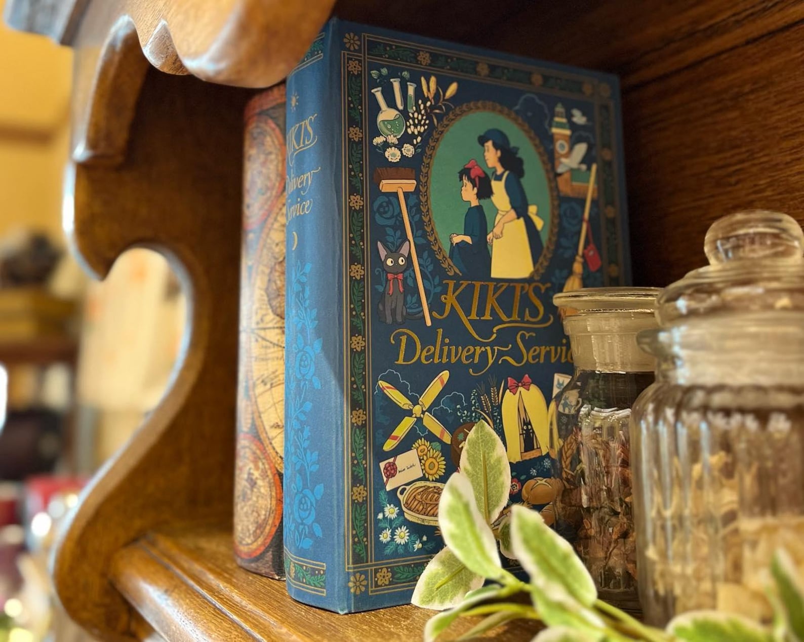 Studio Ghibli Kikis Delivery Service Book Case Storage Box Gold Foil ...