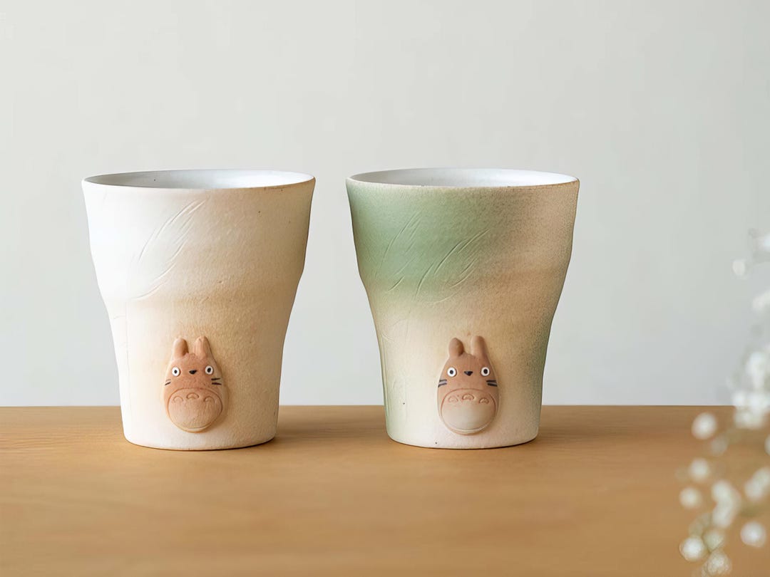 Official Studio Ghibli Totoro Shigaraki Ware Ceramic Handmade Teacup - Etsy