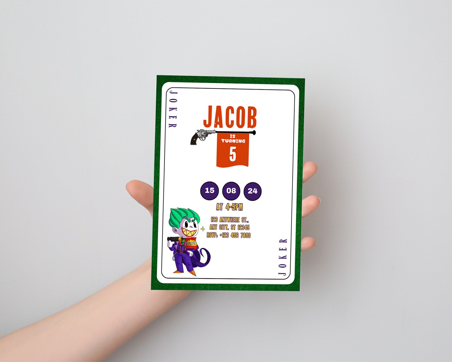 Editable Superhero Invitation Template, Editable Joker Birthday ...