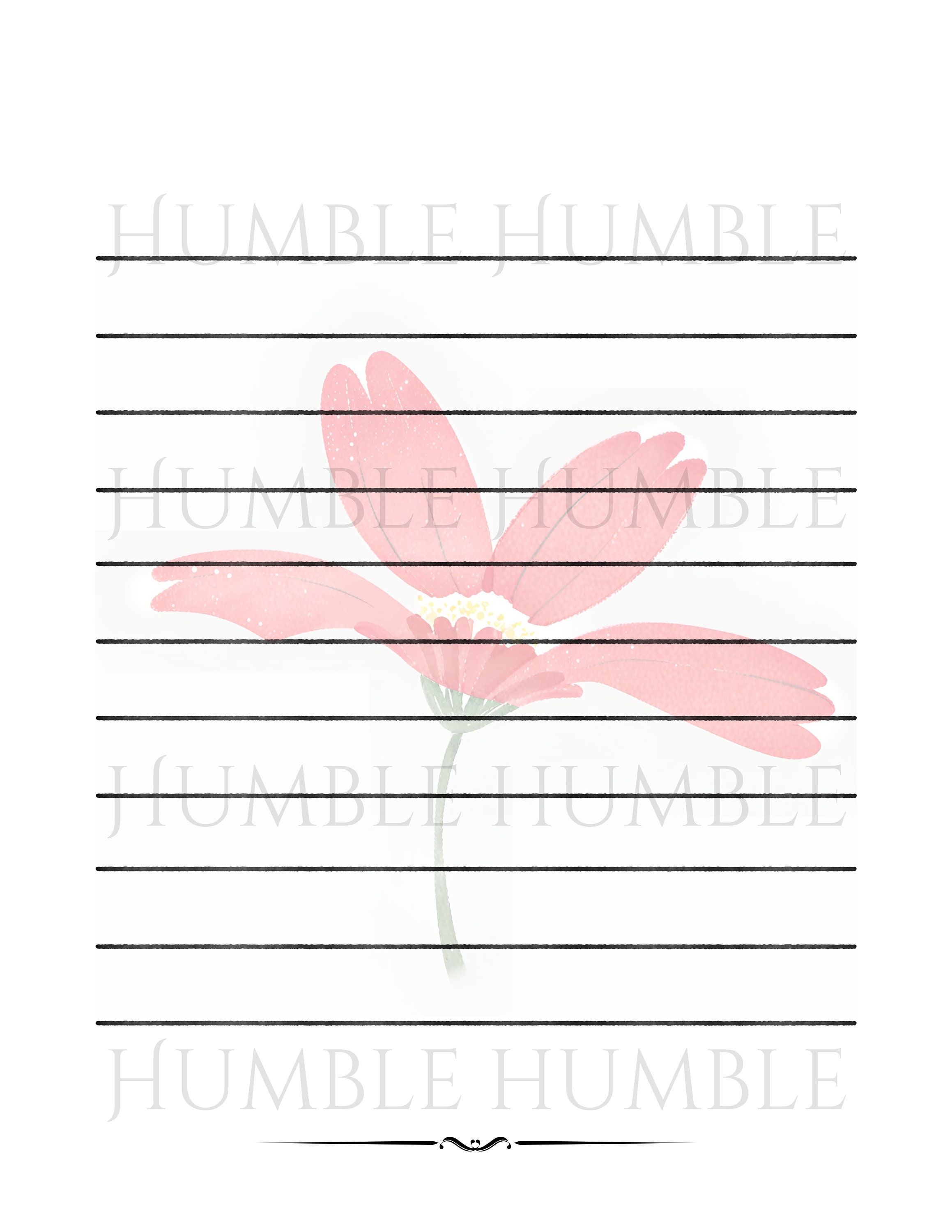 PRINTABLES, 15 Flower Writing Paper Designs, Letter Designs, Flower ...
