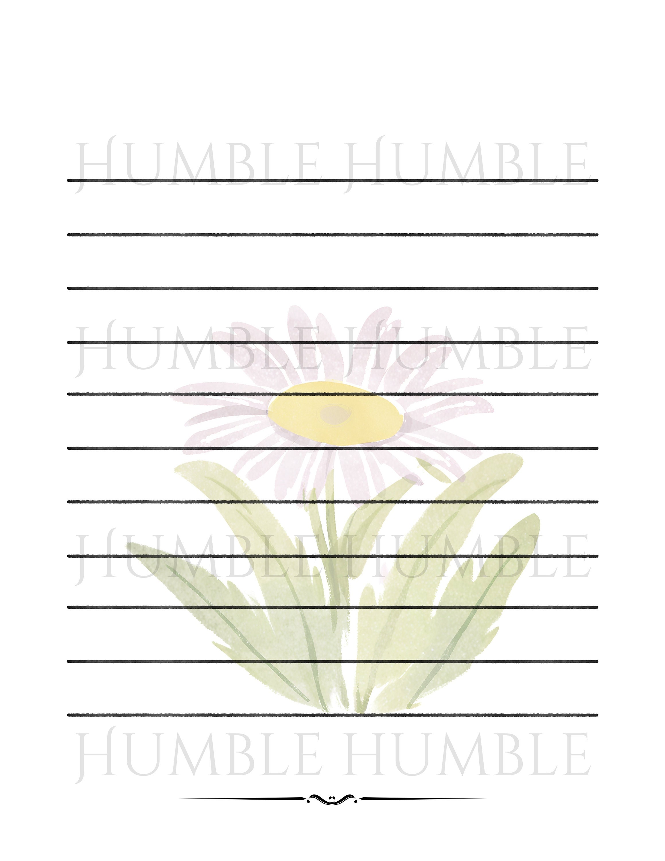 PRINTABLES, 15 Flower Writing Paper Designs, Letter Designs, Flower ...