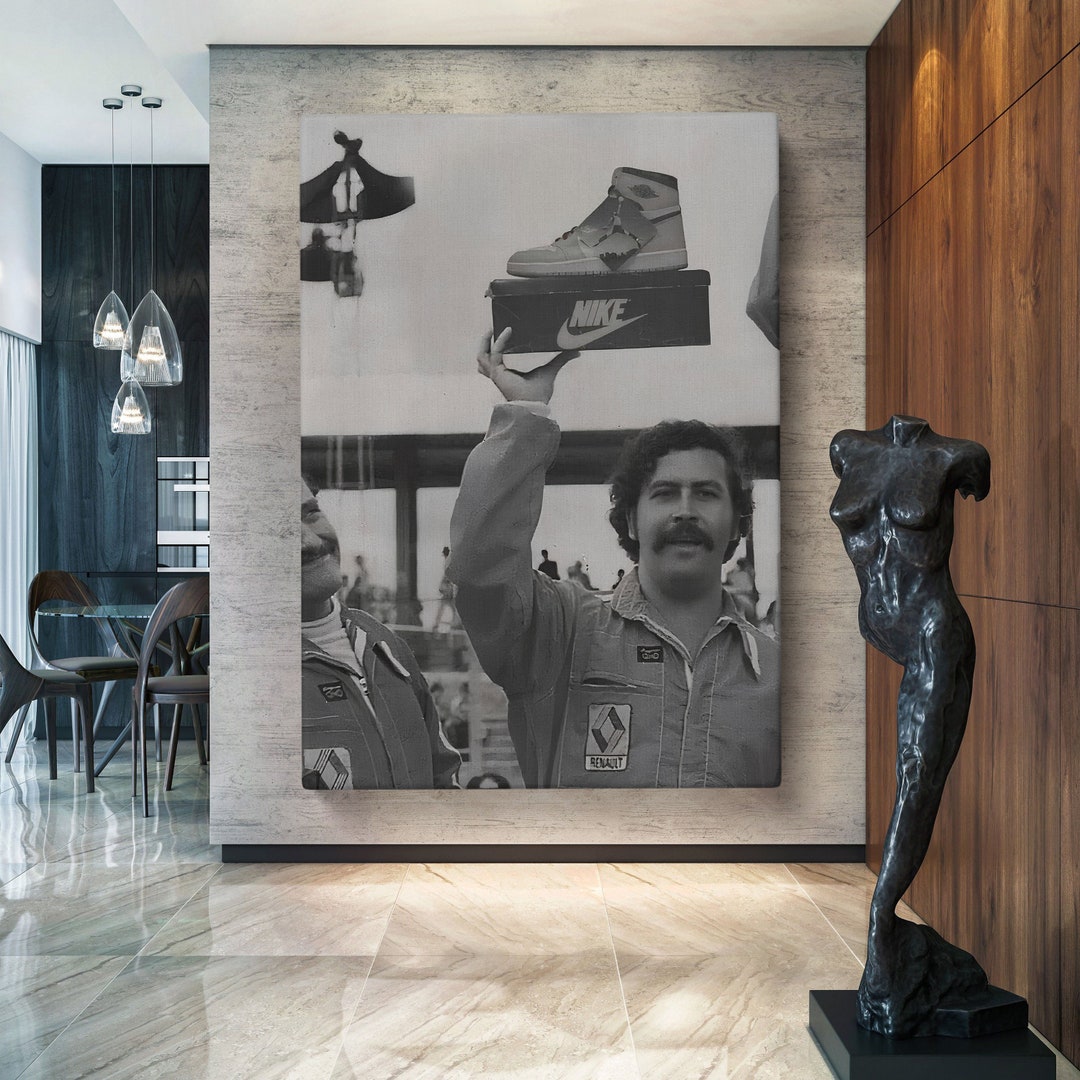 Pablo Escobar Canvas Wall Art, King of Colombia, Pablo Escobar and Nike ...