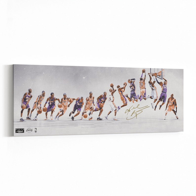 Kobe Bryant Timeline Canvas, Black Mamba Wall Art, Canvas Wall Decor ...